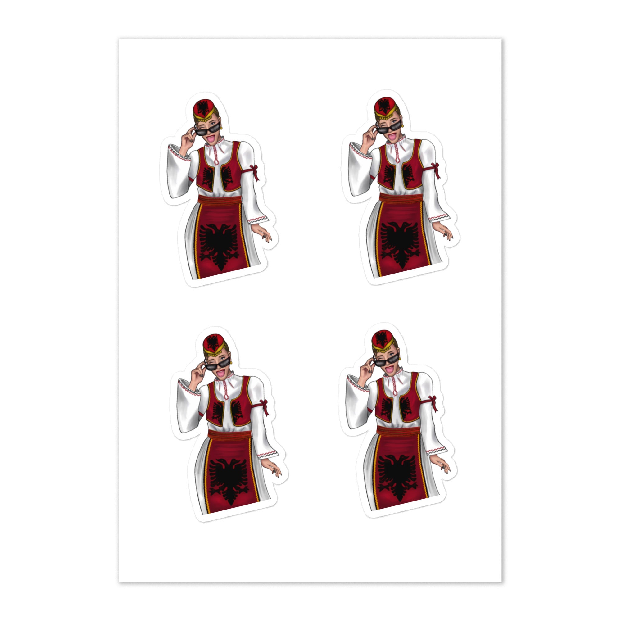 Albanian Baddie Sticker 4 Pack – Balkanish